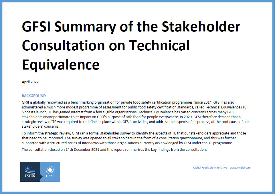 GFSI Stakeholders Deliver a Compelling Assessment of the Technical ...